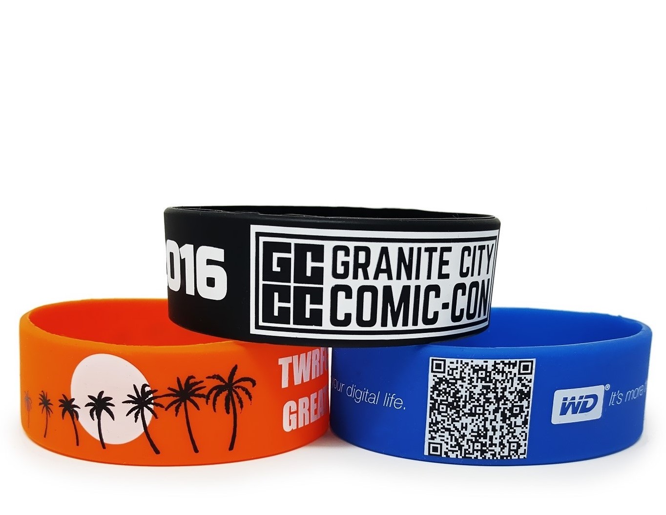 1 Inch Silicone Wristbands | Printed Wristbands | Purple Moon Promo