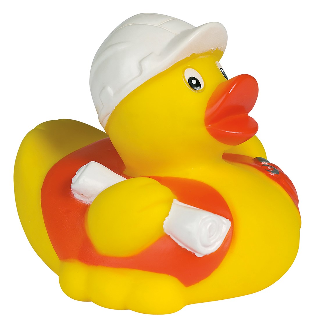 Construction Work Rubber Duck Printed With Your Business Logo