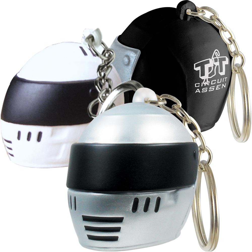 Motorbike Helmet Stress Ball Keyrings | Promotional Keyrings UK