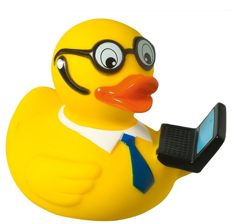 Laptop Man Rubber Duck | Fun Promotional Gifts for IT Companies