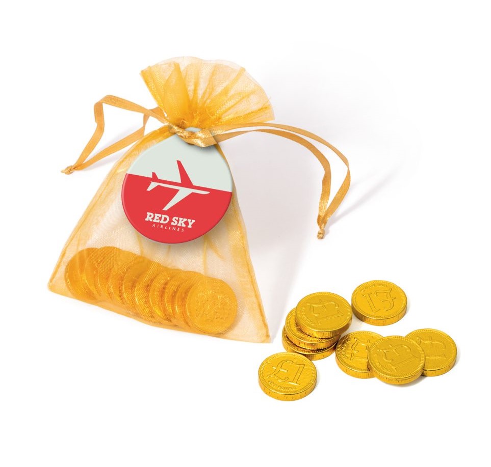 Chocolate Coins Bag | Promotional Chocolate Gifts