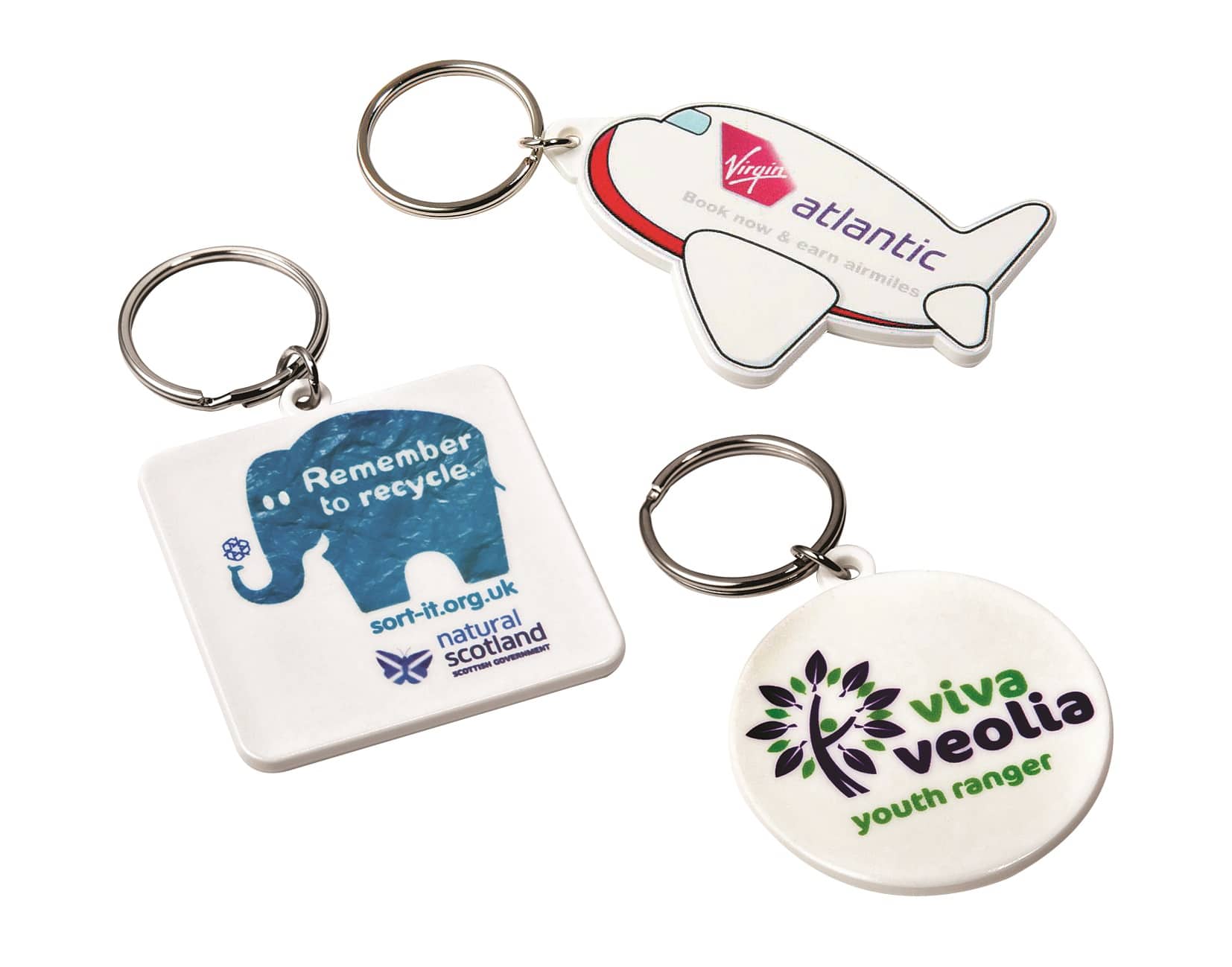 Recycled Plastic Keyrings - Purple Moon